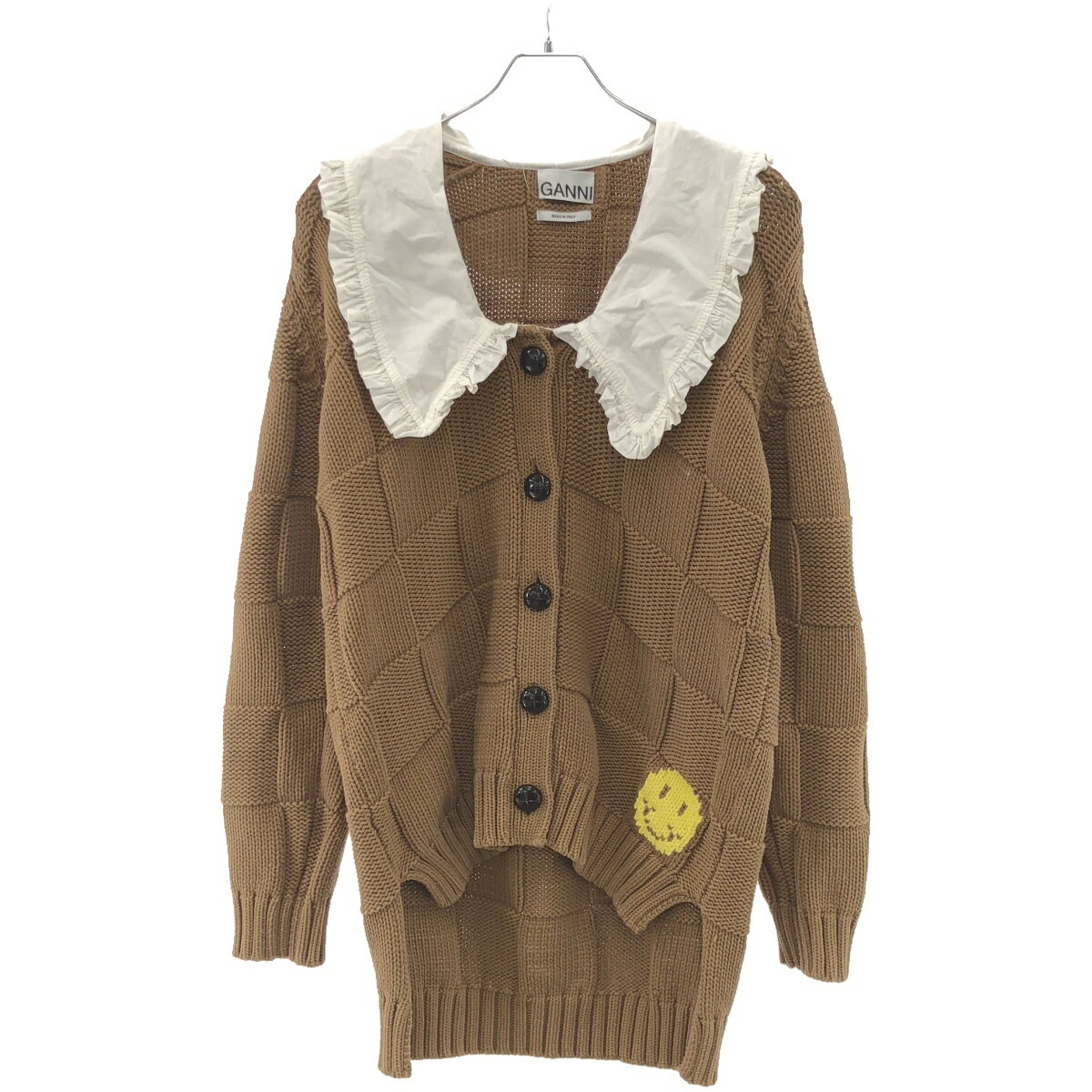 商品管理ID：IT07M1J2XUNM GANNI ガニー 21AW スマイリー ローゲージパネルニットカーディガン+ コンディションについて コンディションランクの基準は、当社が設けた基準となります。 感じ方には個人差がありますので、参考...