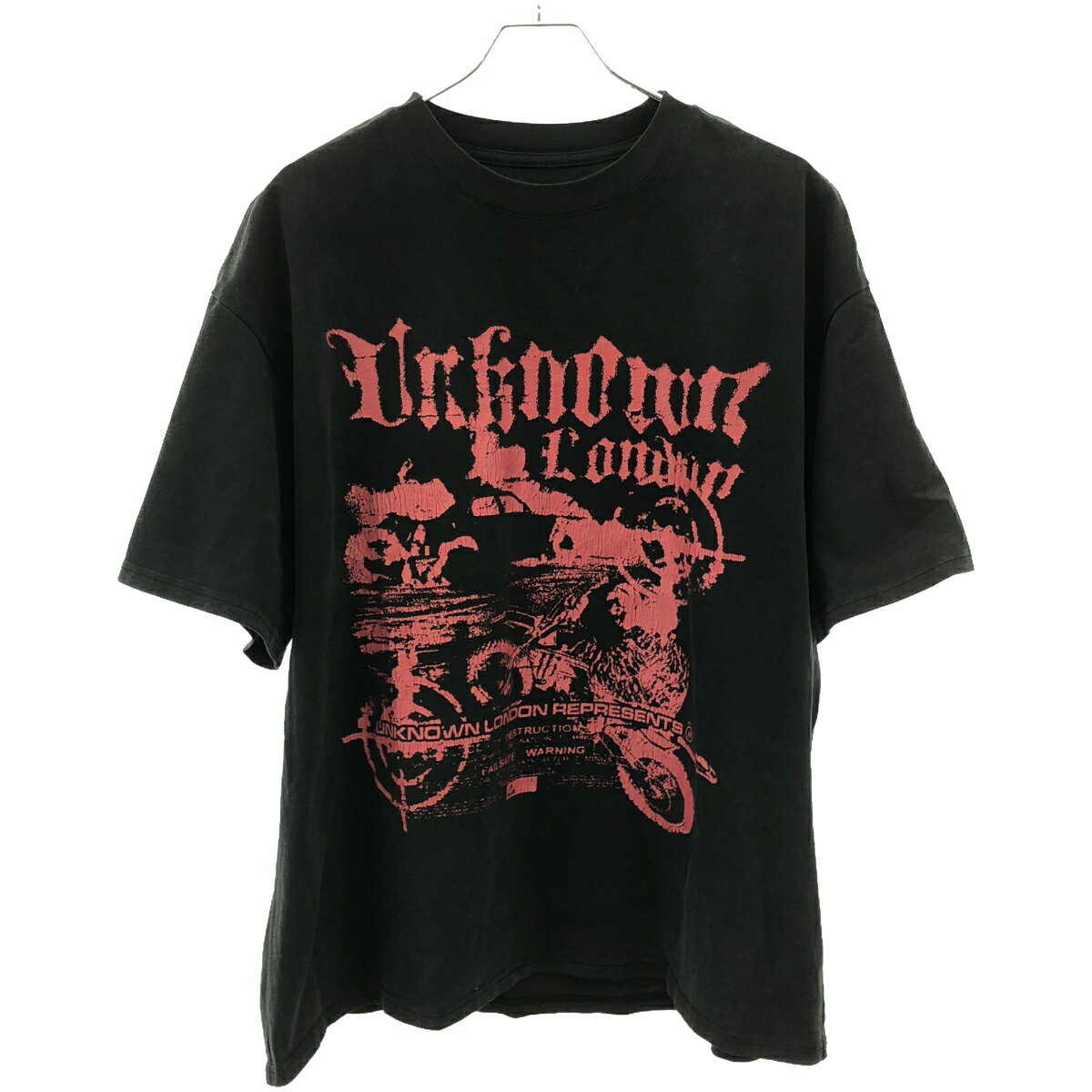 商品管理ID：ITO24K8YO6NQ UNKNOWN LONDON アンノウン ロンドン LOST CITIES GRAPHIC TEE ヴィンテージ加工コットンTシャツ コンディションについて コンディションランクの基準は、当社が設けた...