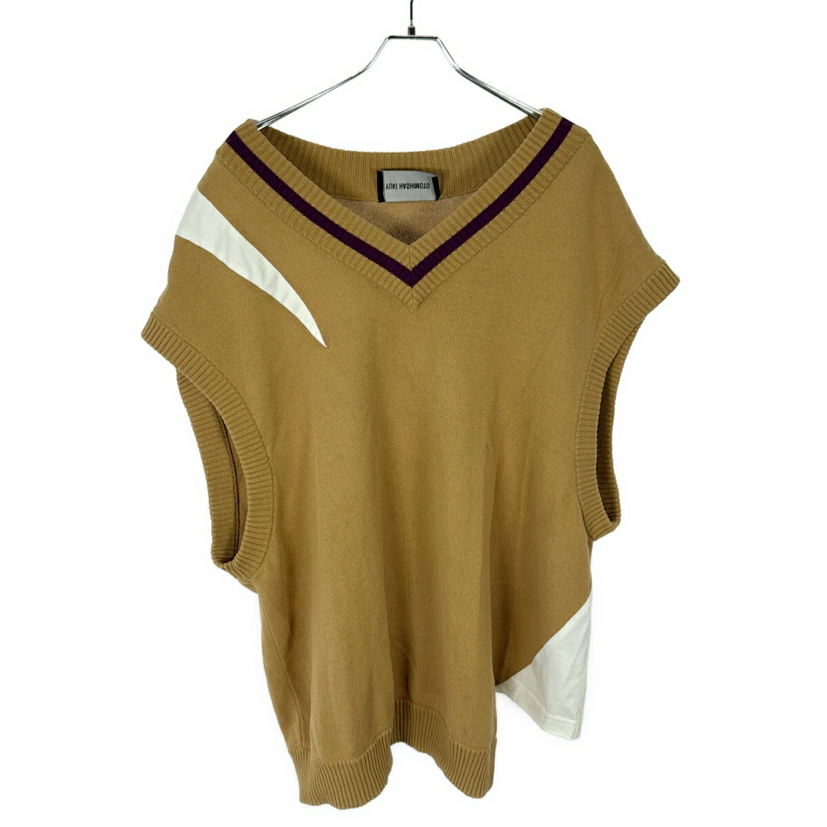 商品管理ID：ITGP05CBFTY4 YUKI HASHIMOTO ユウキハシモト 23SS DOCKING TILDEN VEST ドッキングニットベスト 231-01-0501 コンディションについて コンディションランクの基準は、当...