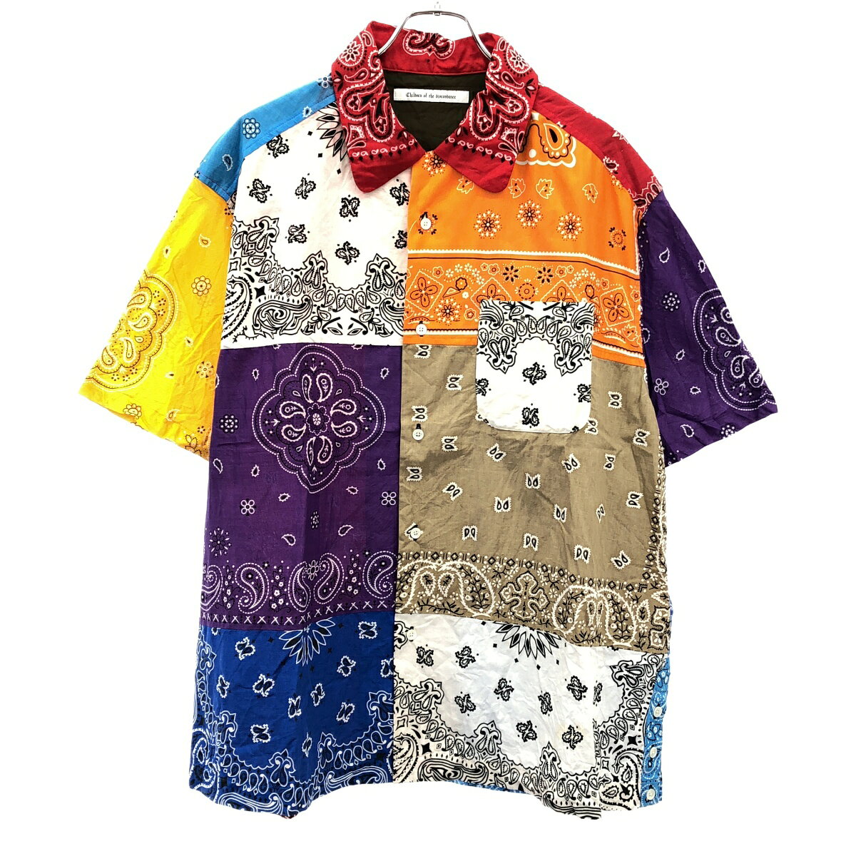 商品管理ID：ITAFY5VXPE9C Children of the discordance チルドレンオブザディスコーダンス VINTAGE BANDANA PATCHWORK SHIRT SS ショートスリーブバンダナシャツ COTD...