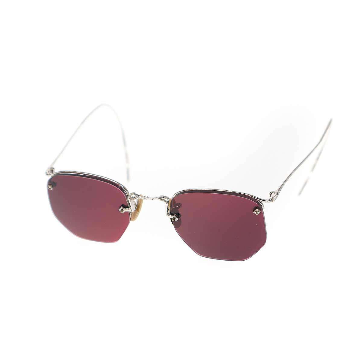 商品管理ID：ITRIFUM17CHQ AMERICAN OPTICAL アメリカン オプティカル 1930's ハーフリム ホワイトゴールド12KGF ヴィンテージヘキサゴンサングラス コンディションについて コンディションランクの基準は...