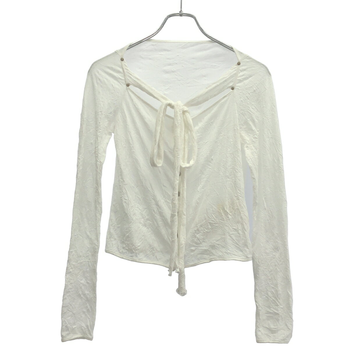 商品管理ID：ITEQXPP20R0G LIMI feu リミフゥ 25SS WASHER PLAIN STITCH CARDIGAN WITH RIBBON リボン装飾ワッシャーカーディガン LP-T09-933 コンディションについて ...