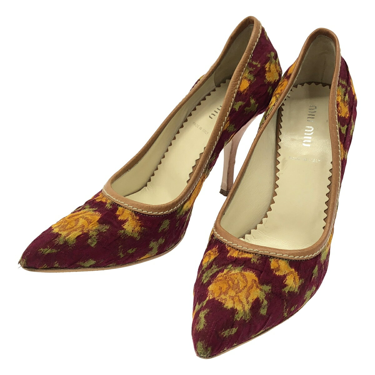 商品管理ID：ITS0Z3JS8SP0 miu miu ミュウミュウ フラワーデザインパンプス コンディションについて コンディションランクの基準は、当社が設けた基準となります。 感じ方には個人差がありますので、参考程度にお考え下さい。 ま...