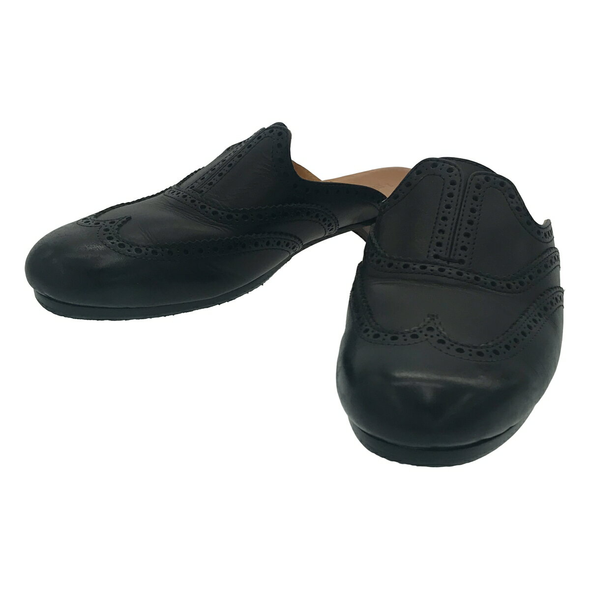 商品管理ID：IT7E3P3QF5CO 1piu1uguale3 ウノピゥウノウグァーレトレ WINGTIP SANDAL ウィングチップレザーミュールサンダル コンディションについて コンディションランクの基準は、当社が設けた基準となりま...
