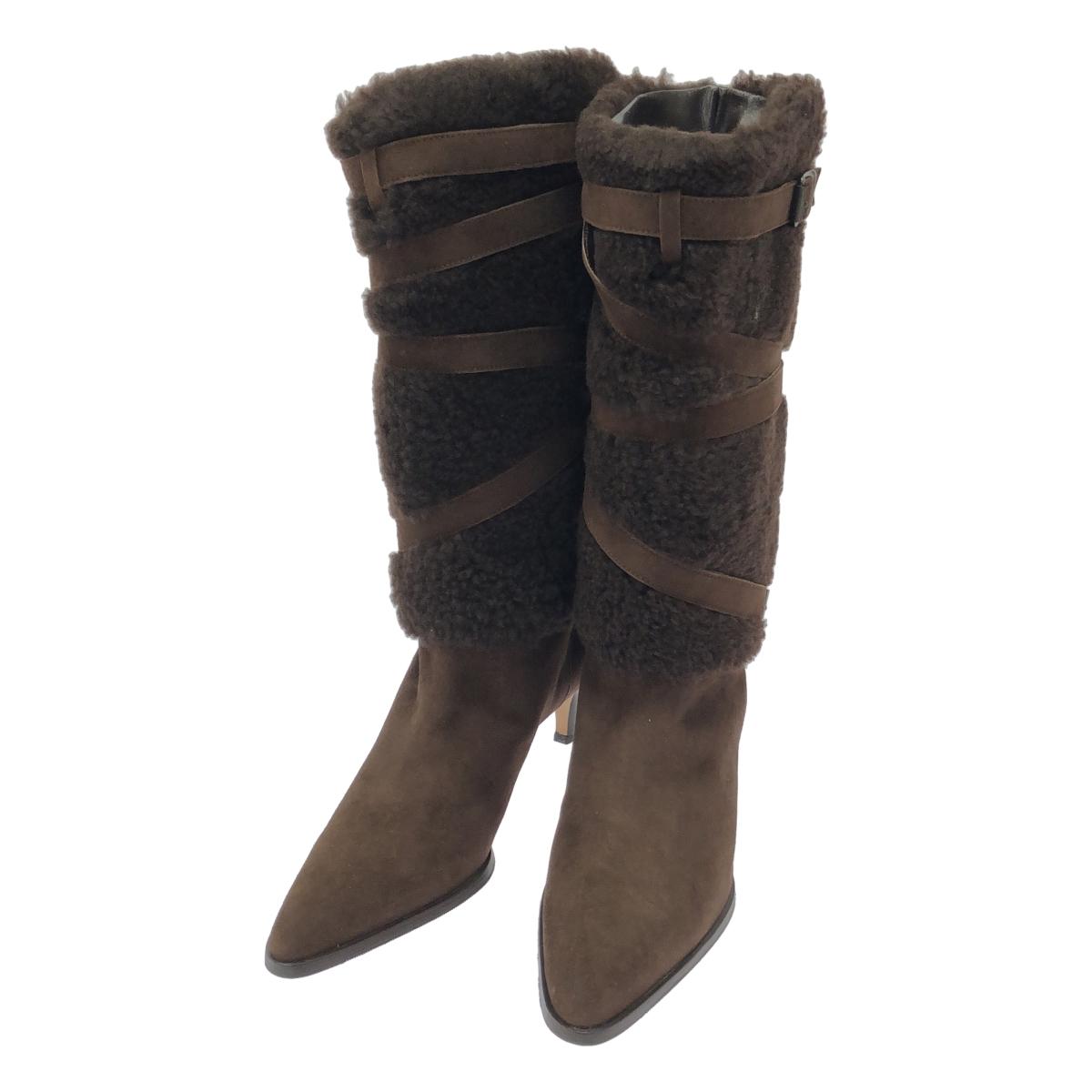 商品管理ID：ITNIWJ1EJPXK RALPH LAUREN ラルフローレン ボアムートンベルトスウェードヒールブーツ コンディションについて コンディションランクの基準は、当社が設けた基準となります。 感じ方には個人差がありますので、...