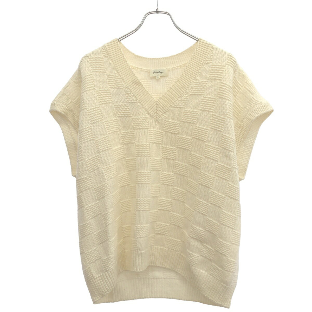 商品管理ID：IT3AZAZTAK08 SECOND LAYER セカンドレイヤー ブロックウールニットベスト AUT22-KNITS-3019 コンディションについて コンディションランクの基準は、当社が設けた基準となります。 感じ方には...