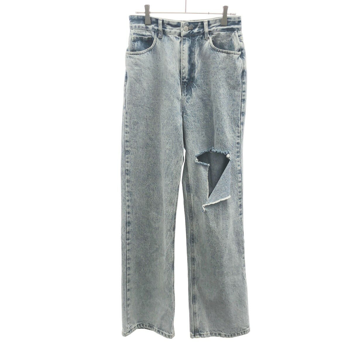 商品管理ID：ITQBK3P9AGSG rokh ロク カッティングダメージ ストレートデニムパンツ コンディションについて コンディションランクの基準は、当社が設けた基準となります。 感じ方には個人差がありますので、参考程度にお考え下さい...