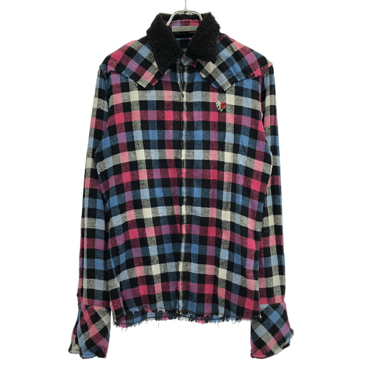 商品管理ID：IT98DVFJSXMD FranCisT_MOR.K.S フランシストモークス ハイビスカルスワロ カラーストーン ボアチェックシャツ MR1540 コンディションについて コンディションランクの基準は、当社が設けた基準とな...