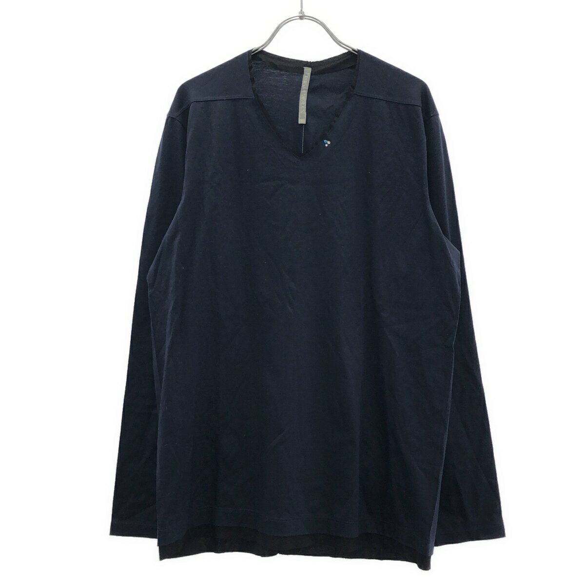 商品管理ID：ITIXKKAYQ40O FranCisT_MOR.K.S フランシストモークス LYOCELL/C FAKE LAYERED V-NECK L/S T-SHIRT フェイクレイヤードロングスリーブTシャツ MT3104 コン...