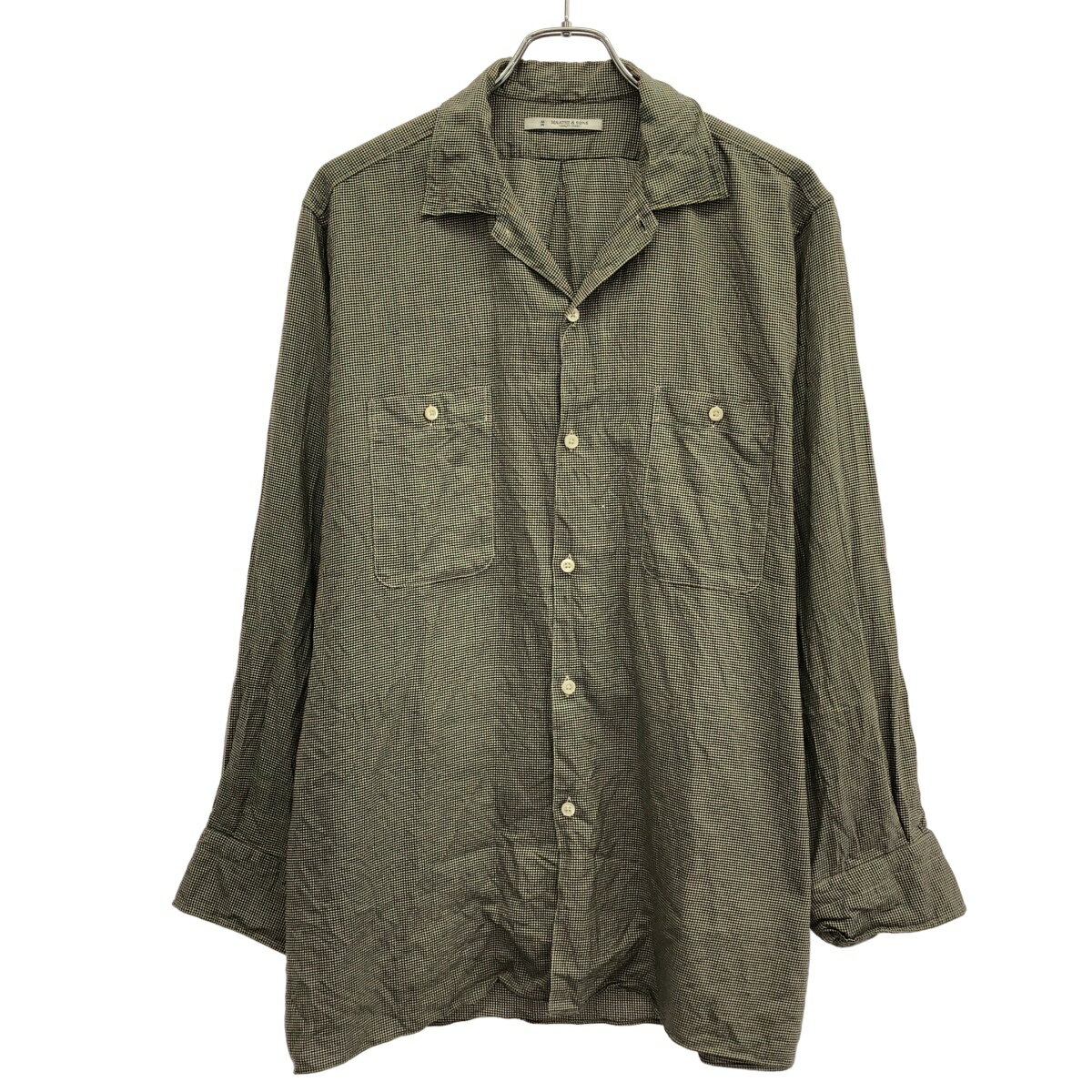 商品管理ID：IT60PFSBSTCO MAATEE＆SONS マーティーアンドサンズ OP COLLAR SHIRTS ハウンドトゥース オープンカラーシャツ MT2303-0604A コンディションについて コンディションランクの基準は...