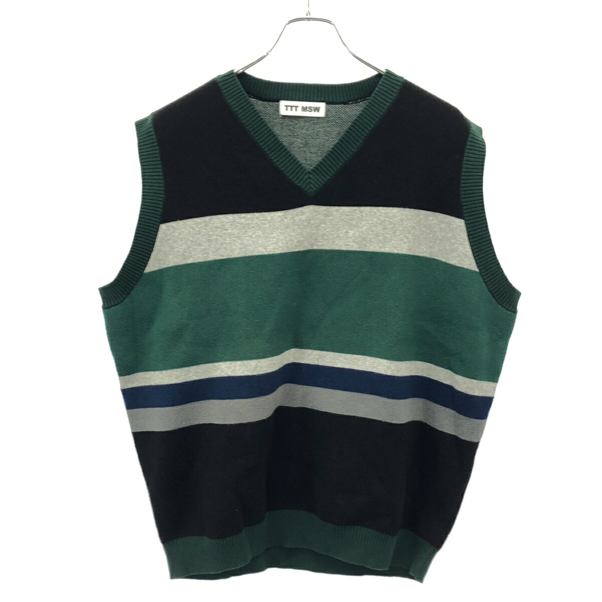 商品管理ID：ITRBGI6DVRF0 TTT_MSW ティー 22AW Border Knit Vest ボーダーニットベスト TTT-2022AW-KT02 コンディションについて コンディションランクの基準は、当社が設けた基準となりま...