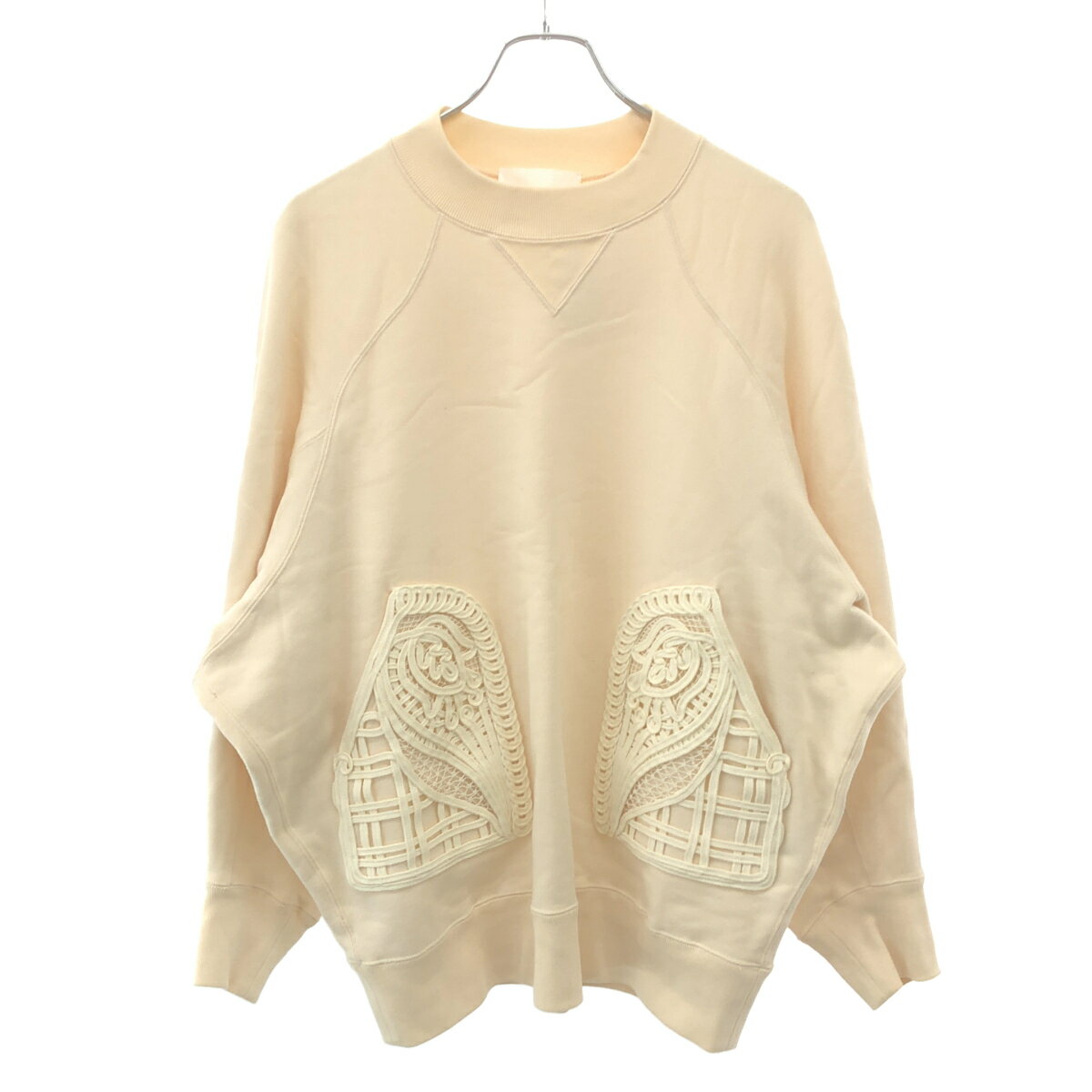 商品管理ID：ITTFB9MW80AY mame kurogouchi マメ クロゴウチ 21SS Oversized Embroidered Sweatshirt オーバーサイズエンブロイダリースウェットプルオーバー MM21PS-JS7...