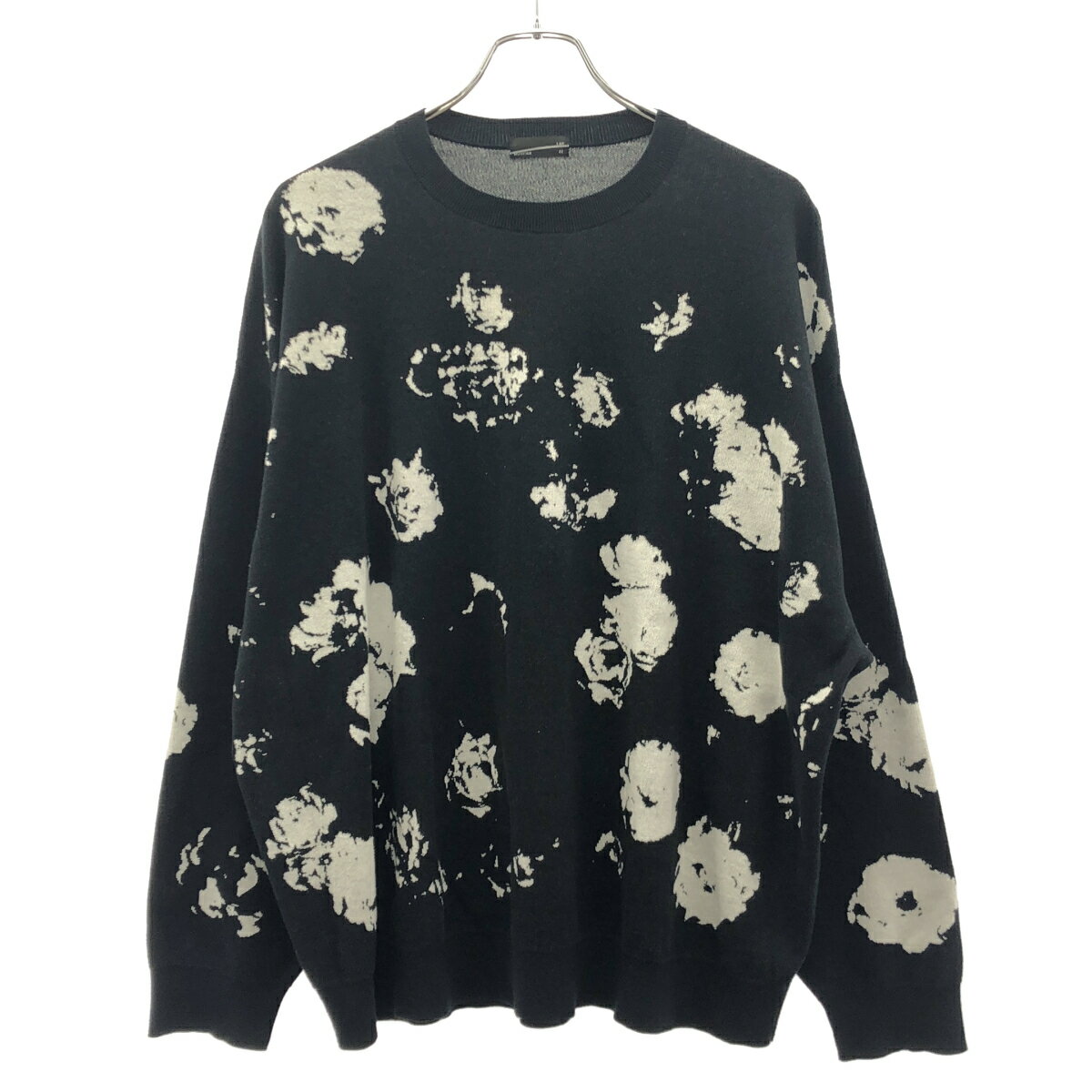 商品管理ID：IT4M1TGEP9MW LAD MUSICIAN ラッドミュージシャン 18AW HIGH GAUGE WJQ KNIT ROSE MIX PULLOVER ハイゲージローズジャガードニットプルオーバー 2218-001 コ...