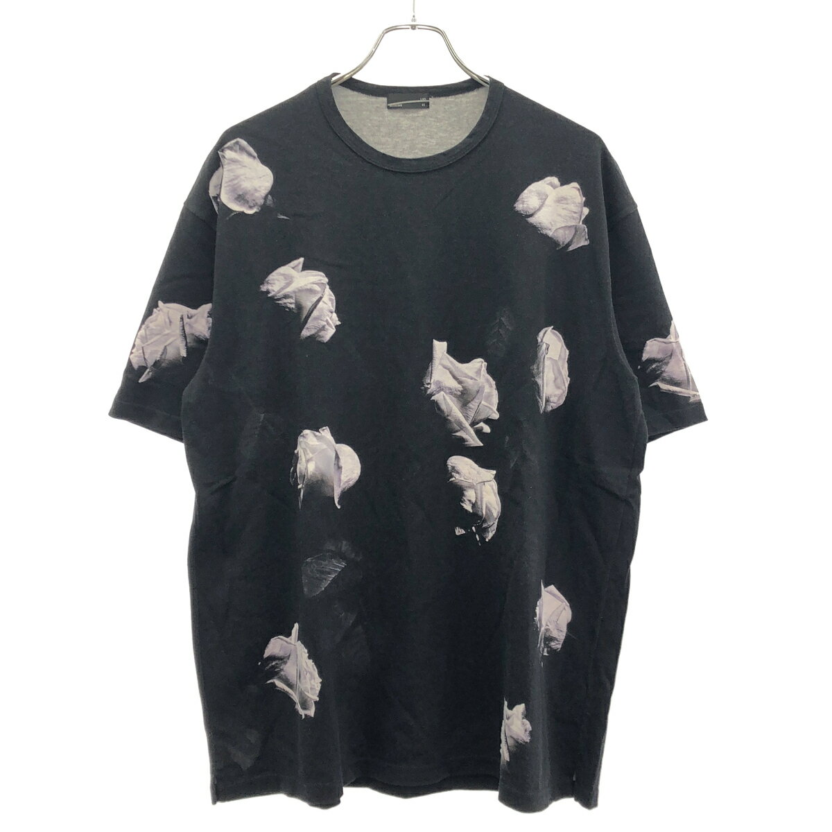 商品管理ID：ITCTFIT6G5W0 LAD MUSICIAN ラッドミュージシャン 18AW BIG T-SHIRT 14/1 T-CLOTH INKJET ROSE PHOTO ローズプリントビッグTシャツ 2218-712 コンディ...