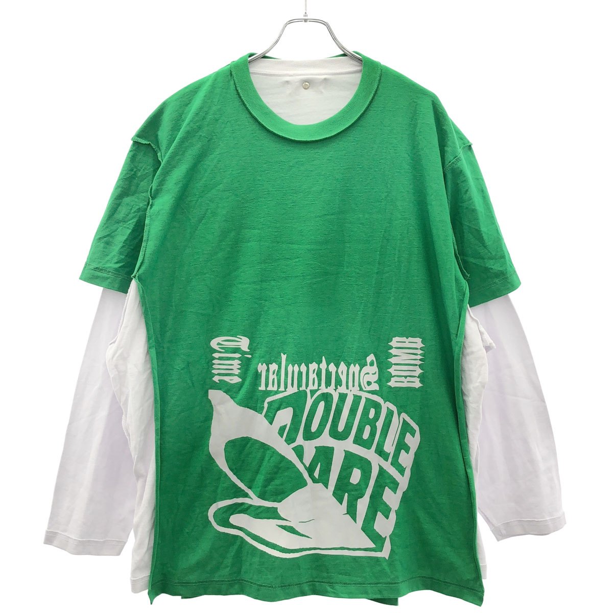 商品管理ID：ITXPUIH265Z1 body song. ボディソング reflector layered over long Tshirt オーバーサイズレイヤードロングスリーブTシャツ コンディションについて コンディションランクの...