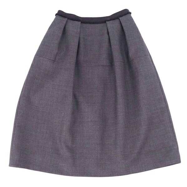 ■商品名フォクシー FOXEY スカート French Bell フレンチベル プリーツスカート ギャザー ギャバジン ウール ボトムス レディース 日本製 41453 チャコールグレー サイズ38(S相当)■状態説明・上質なウール素材を使...