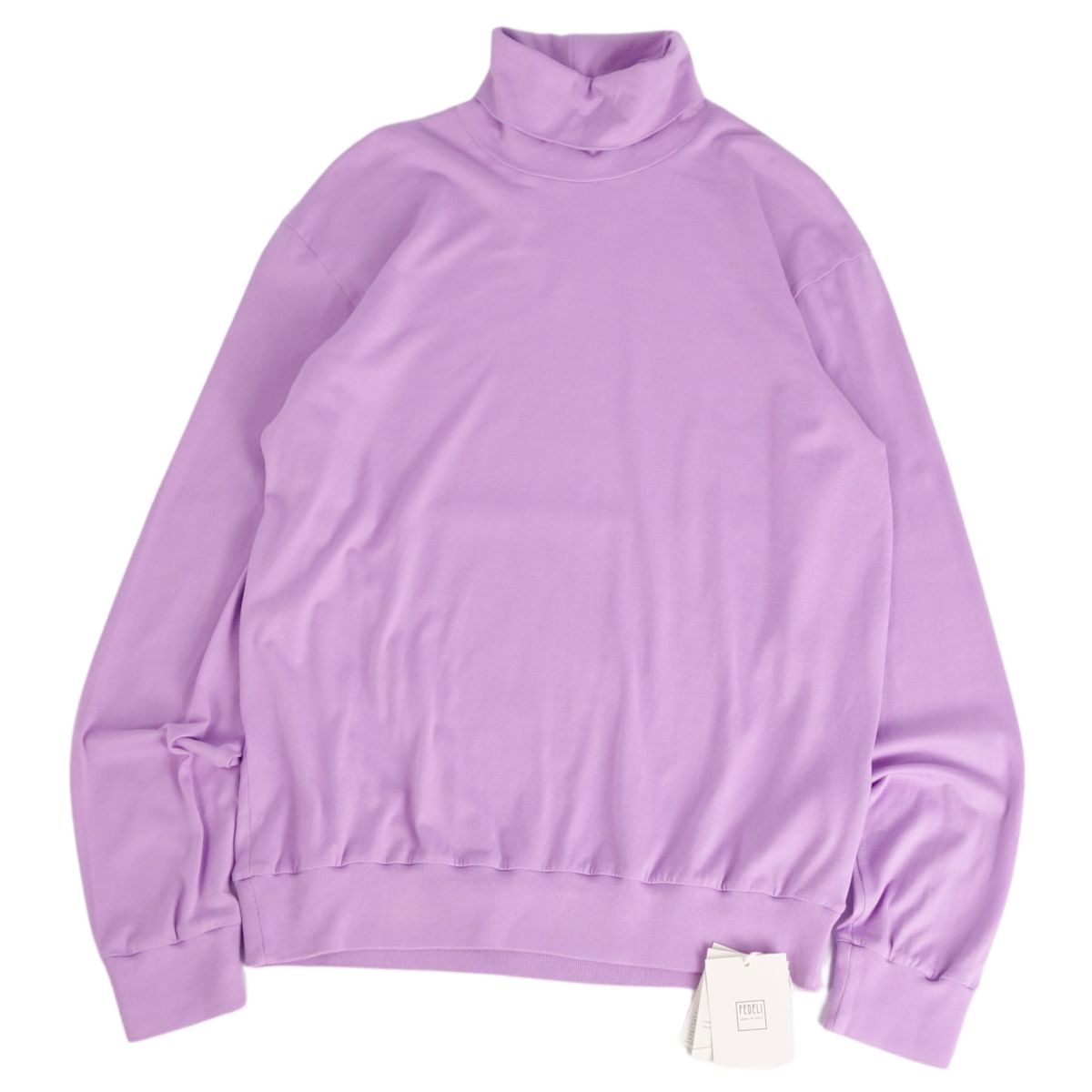 ■商品名フェデリ FEDELI Tシャツ カットソー ハイネック ロングスリーブ 長袖 コットン トップス メンズ パープル サイズXS■状態説明・軽やかなコットン素材を使用した、FEDELIのロングスリーブTシャツです♪・シンプルなデザイ...