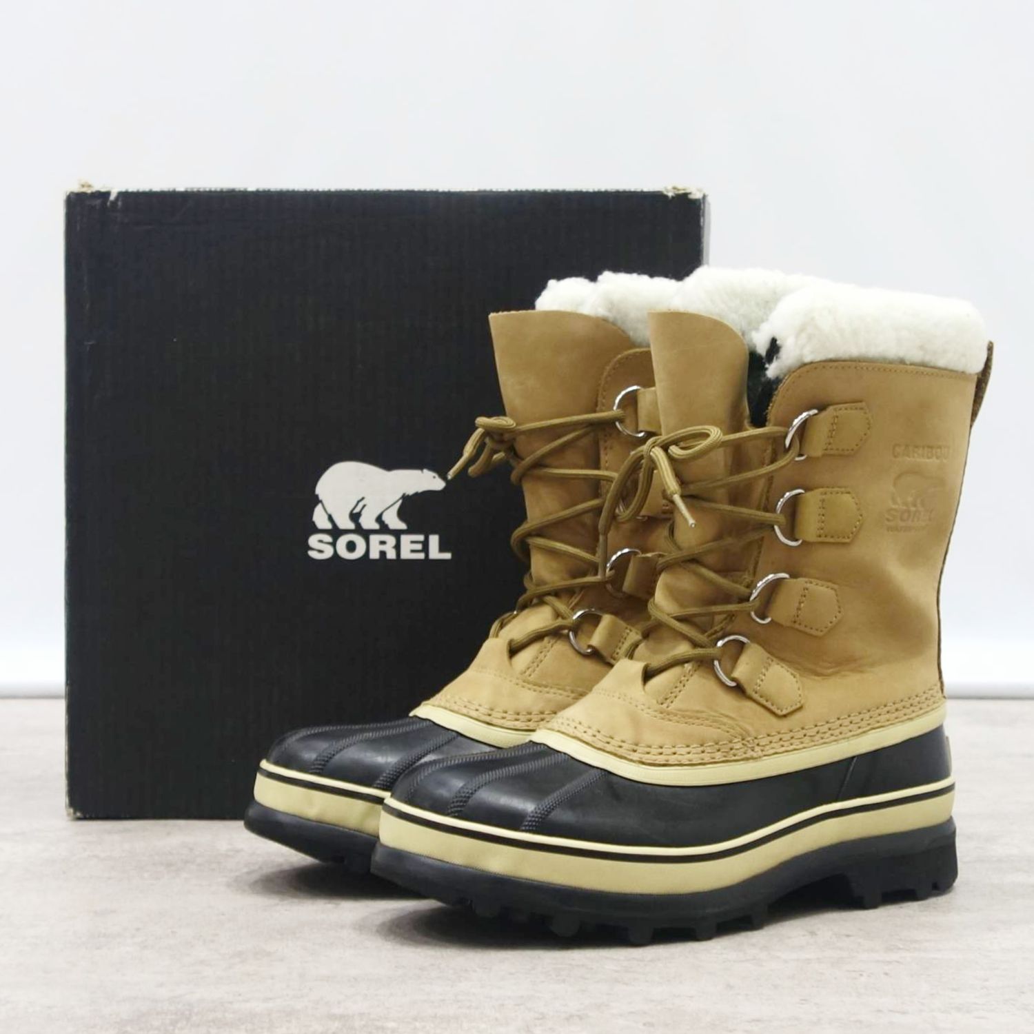 ■商品名ソレル SOREL CARIBOU カリブー ウォータープルーフ 防寒 スノーブーツ レディース BUFF CHAMOIS サイズ25cm■状態説明・ソレル カリブーです♪・使用感がほとんど無くとてもキレイな状態です◎【付属品：箱(...