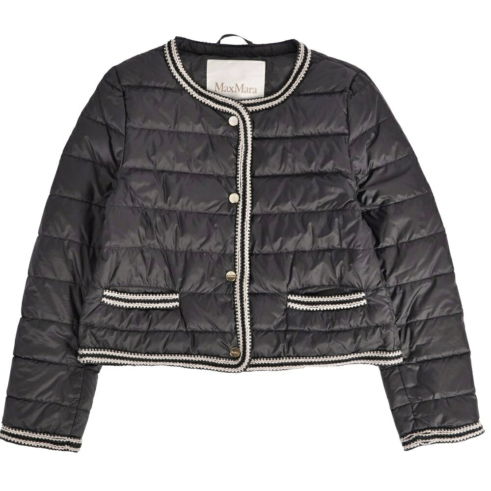 ■商品名マックスマーラ Max Mara 2024 ジャケット ダウンジャケット ノーカラー ポリエステル アウター レディース ブラック サイズJI40 USA6 FB38(M相当)■状態説明・上質なダウンを贅沢に使用した、MaxMara...