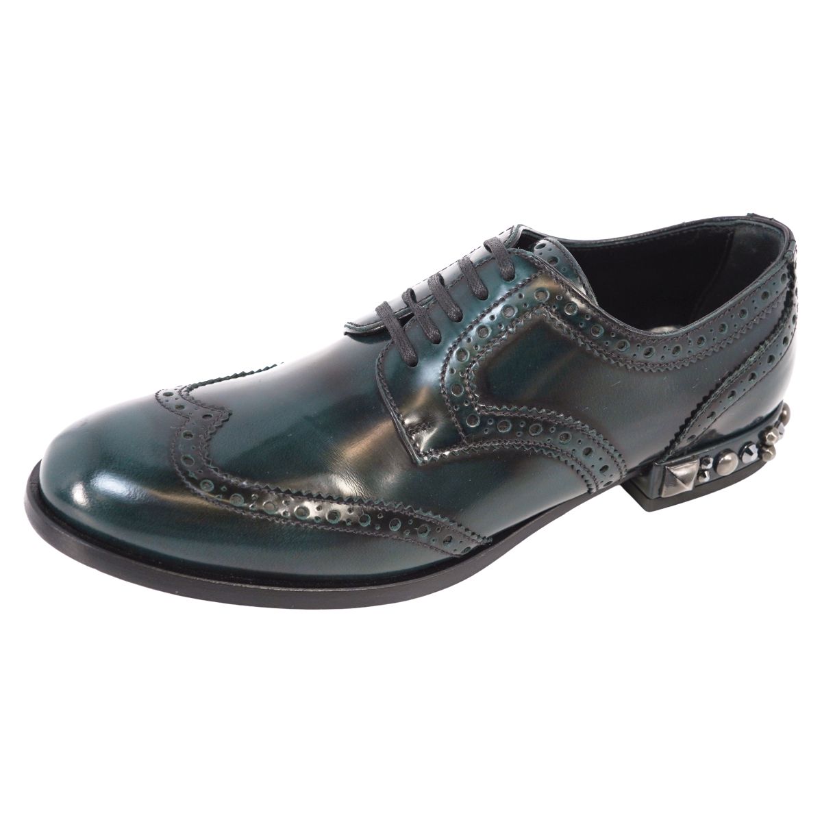 ■商品名ドルチェ&ガッバーナ DOLCE&GABBANA レザーシューズ ダービーシューズ メダリオン シューズ 革靴 レディース イタリア製 グリーン サイズ36(23cm相当)■状態説明・上質なレザー素材を使用した、DOLCE&GABB...