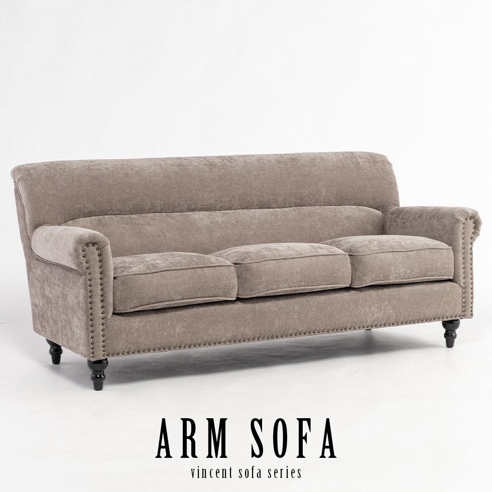 ヴィンセント VNシリーズ 3人掛け トープベージュ(ファブリック) vn3f260k ■コメント■ 紳士達が愛した佇まい英国伝統アームソファを日本の住空間に合わせて再構築したコンパクトソファ　ヴィンセント VNシリーズクオリティはそのまま...