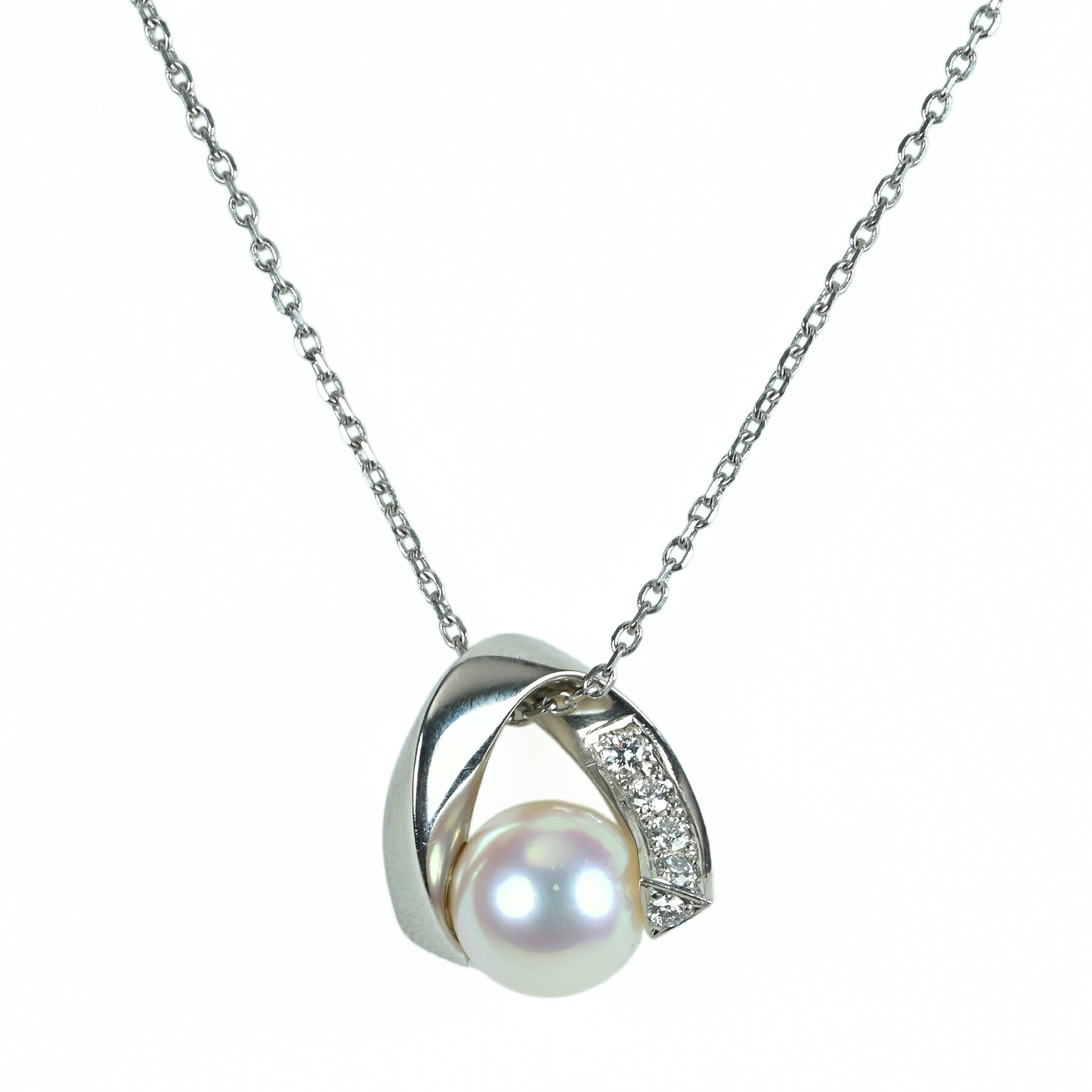 【中古】PT900/PT950 MIKIMOTO ミキモト アコヤパールペンダントネックレス P8.7mm 44cm 8.9g one price ー 5