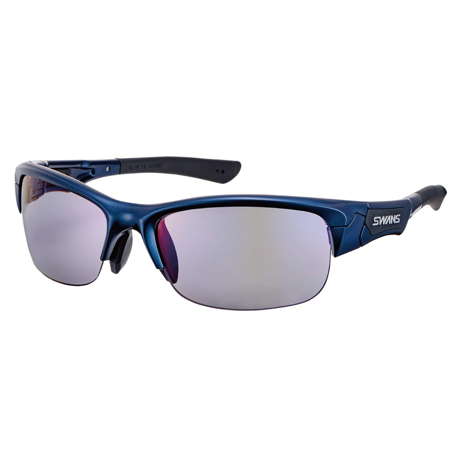 ・フレームカラー：ダークメタリックブルー×ブラック ・レンズカラー：偏光スモーク（両面マルチ） ・可視光線透過率：27%（晴天向き） ・紫外線透過率：0.1％以下（UVカット99.9％以上） ・サイズ：高さ4.1cm 横幅14.1cm、重さ...