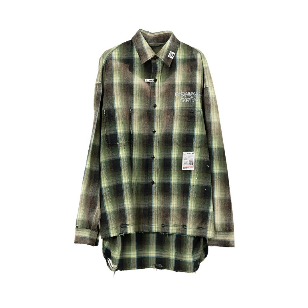 ミハラヤスヒロ 24SS フード付き ブラック ホワイト チェック ミハラヤスヒロ 24SS フード付き ブラック ホワイト チェック