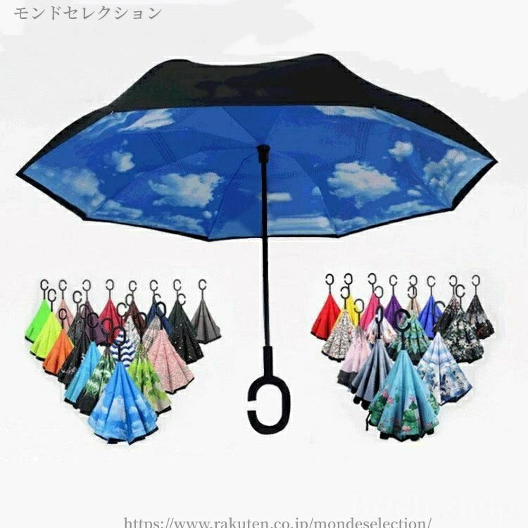 商品の説明 逆さ傘 逆さま傘 さかさま傘 長傘 濡れない 晴雨兼用 UPF50以上 C型 内側 さかさまかさ 梅雨 雨 レイングッズ 雨具 レディース メンズ 逆向き 逆さまの傘 花柄 ピンク かわいい おしゃれ 商品材質：ゴム製 色：1,...