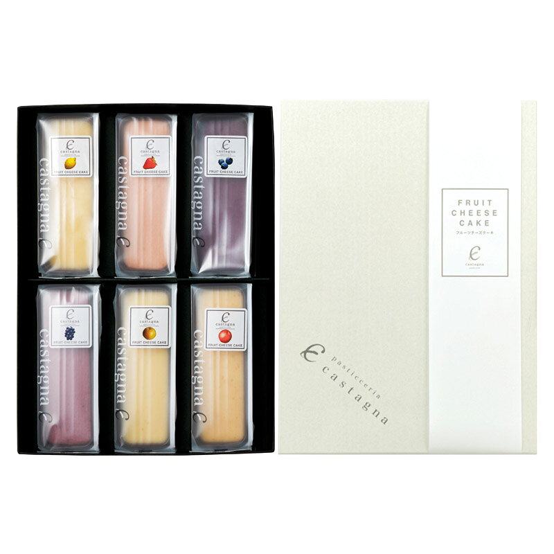 PRODUCT SPECIFICATIONS商品仕様ブランドカスターニャ商品名広島県産フルーツチーズケーキ6種セット型番660118セット内容フルーツチーズケーキ(各45g)×6賞味期間冷凍2ヶ月アレルゲン卵・乳・小麦JANコード45713...