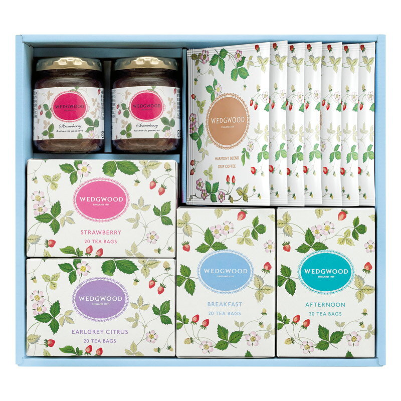 PRODUCT SPECIFICATIONS商品仕様ブランドウェッジウッド商品名ワイルド ストロベリー アソート型番1083511CWN100セット内容ブレックファスト・ストロベリー・アールグレイシトラス・アフタヌーン(各2g)×各20、ド...