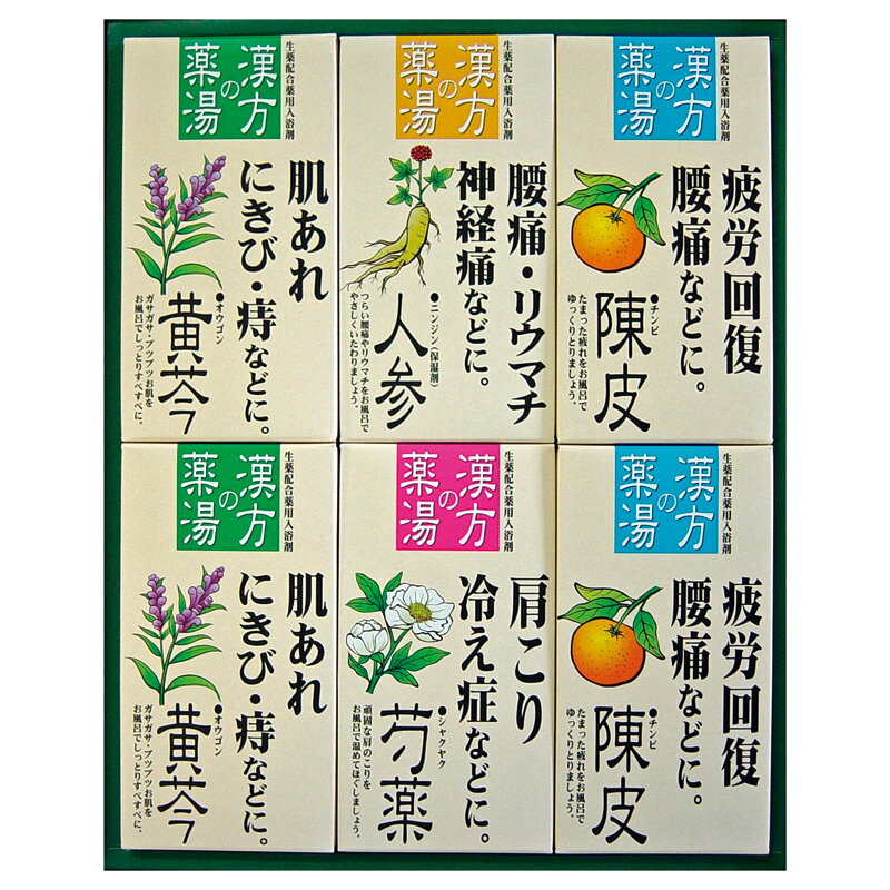 PRODUCT SPECIFICATIONS商品仕様商品名薬用入浴剤ギフトセット型番KP-20セット内容セット内容/黄・陳皮(各25g×3包)×各2、人参・芍薬(各25g×3包)×各1箱サイズ30×24.2×5cmJANコード4964653...