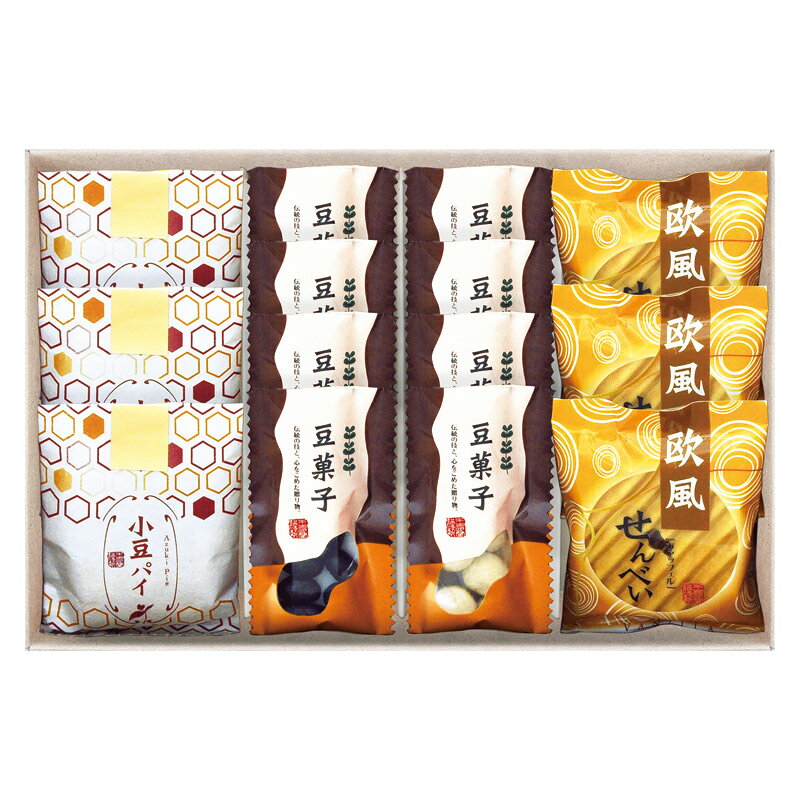 PRODUCT SPECIFICATIONS商品仕様商品名小豆パイ・欧風せんべい和菓子詰合せ型番DW-30Rセット内容豆菓子(竹炭・きなこ)×各4・小豆パイ・欧風せんべい×各3箱サイズ20.5×31×5.5cm賞味期間常温100日アレルゲン...