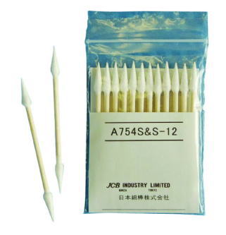 特長 ●綿球の先端を鋭く尖らせた特殊綿棒です ●木製細軸75mm、綿球はコットン・レーヨン混紡です 用途 ●尖った部分を利用して狭い隙間や細かな部品の清掃に ●電子基板、精密機器、電子部品などの清掃に ●模型制作等の修正や色づけの筆代わりと...