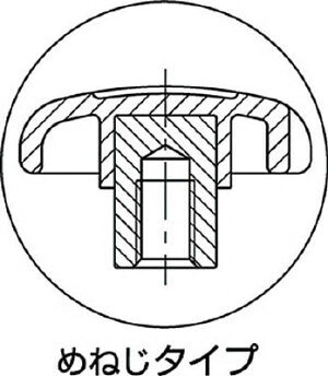 ★特徴★ ●手にフィットして回しやすいノブです ★仕様★ ●ノブ:ポリアミド（PA） ●インサート:スチール ●耐熱温度:80℃ ●めねじ穴タイプ ●外径(mm):50 ●ノブ高さ(mm):32 ●ねじ寸法:M10×1.50 ●ねじ深さ(m...