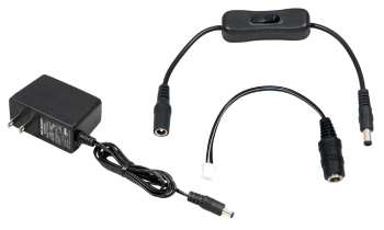 ロボティスト、スタディーノをAC電源で使用できます。 【セット内容】 スタディーノ用電源ケーブル×1、DC2.1φ中間スイッチケーブル×1、ACアダプター5V4A×1