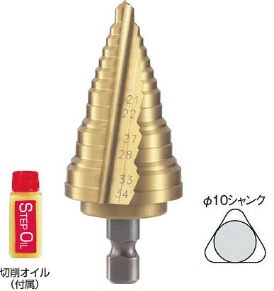 ★特徴★ ●電気・設備工事用サイズで構成しています。 ●先端シンニング付ですので軽い食い付きで、ポイントずれがありません。 ●被削材:鉄板・銅板（2mmまで）、ステンレス板（1mmまで）。 ★仕様★ ●コバルトハイス ●付属品：切削オイル ...