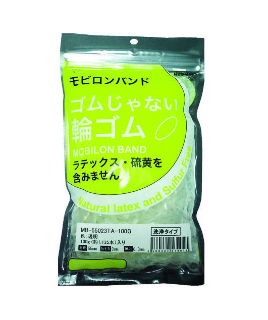 　 <特長> ●天然輪ゴムではないポリウレタン製なので、薄くて丈夫・長持ちします 　(-20〜80℃位まで使用可) ●透明色はバーコードを透かして読み取り可能です ●結束物に貼り付きにくく傷みません 　 <用途> ●...