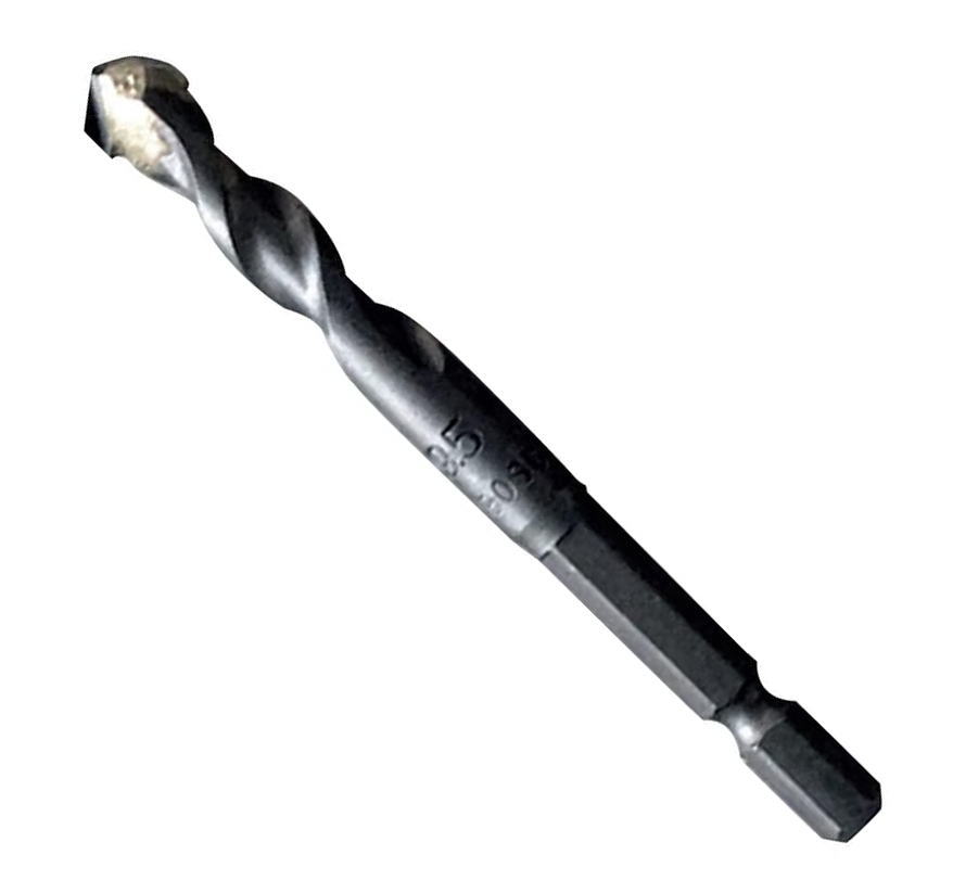 ・6.35mm六角軸シャンクを採用！従来の丸軸に比べ電気ドリルのチャックに装着した際、スリップが起こりません。また、充電インパクトドライバーには、ワンタッチで装着し使用することができます ・3.0mmφから10.0mmφまで18サイズの錐径...