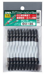 三枚羽構造で衝撃を吸収 　 ◆独自の三枚羽トーション構造が衝撃を吸収しビット先端部の負荷をやわらげます ◆ねじ頭がよく見える先端スリムタイプです ◆独自の三枚羽トーション構造が芯ブレを抑制 ◆独自の三枚羽トーション構造が力強くトルクを伝達 ...