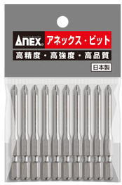 ●メッキ層の影響を受けないラッカー＋防錆油処理(ブラック) ●マグネット付き 　 　 品番 刃先×全長(L) 入数 AP-16M +1x4.5x65 10本 +1x4.5x100 +2x4.5x65 +2x4.5x82 +2x4.5x100...