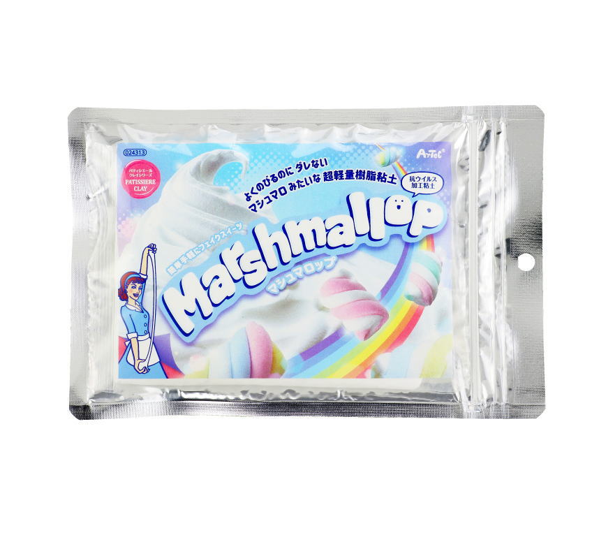 ふんわり軽い！マシュマロみたいに伸びる超軽量樹脂粘土「マシュマロップ」！ 『マシュマロップ』は、よく伸びるのにダレないマシュマロみたいな超軽量樹脂粘土です。 伸ばしてもコシがあり、ダレにくく美しい造形が可能です。 真っ白だから混色もきれいに...