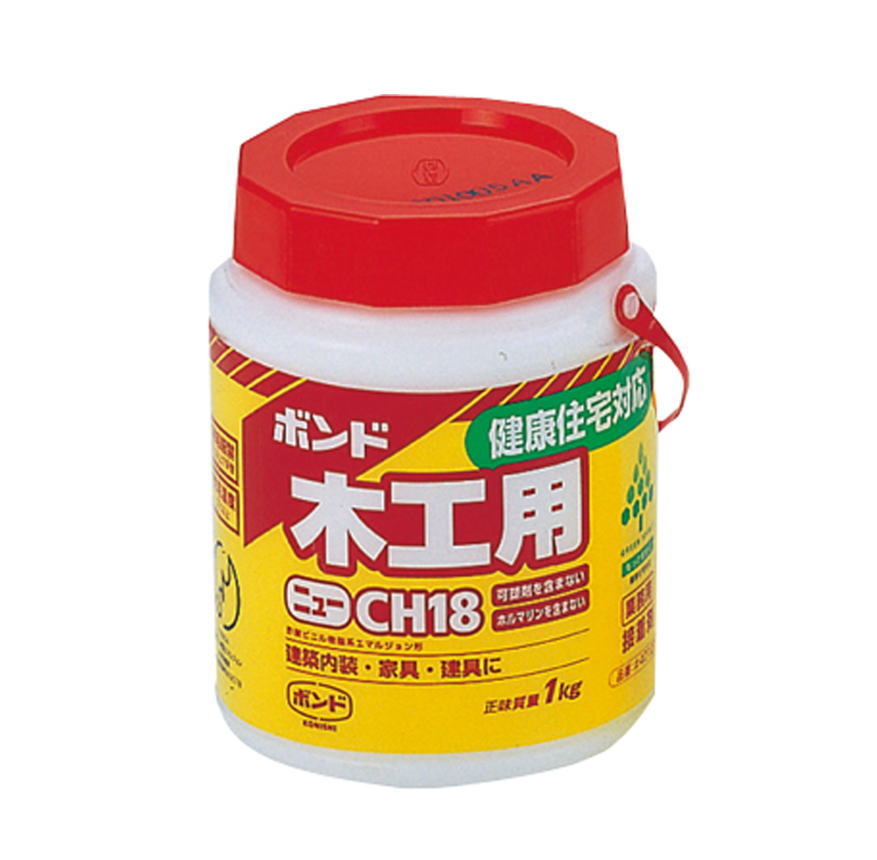 ホルムアルデヒド・フタル酸系可塑剤は使用していません。 乾燥後はほぼ透明になり、刃物を傷めずに切削加工ができます。 JIS F☆☆☆☆規格品です。 日本接着剤工業会JAIA 4VOC基準適合品です。 ノンホルムアルデヒド・ノントルエン商品。...