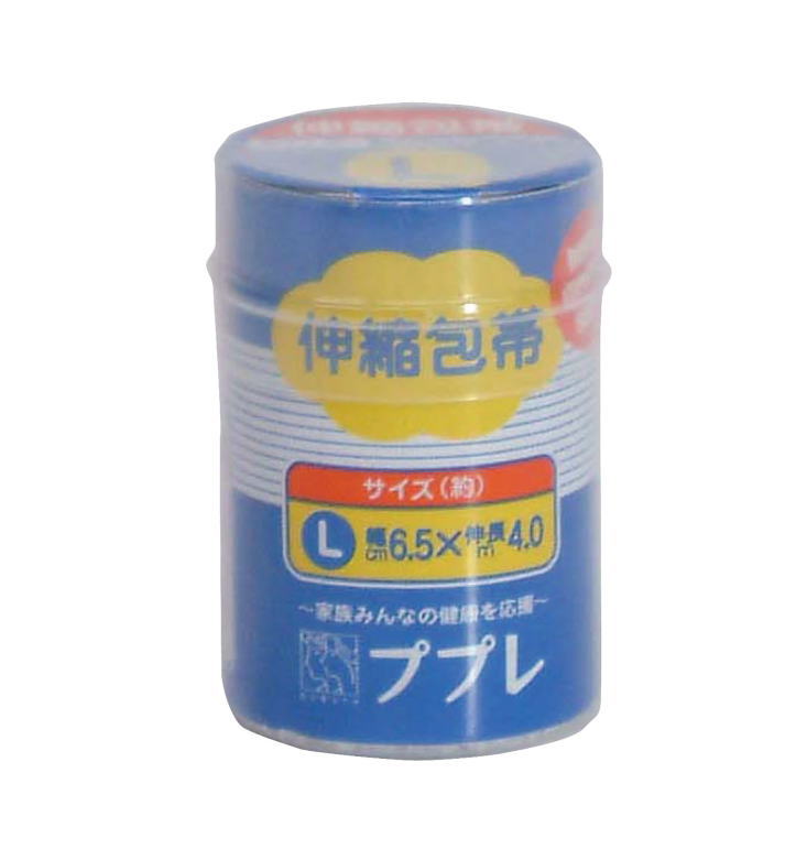 伸縮性・通気性に優れており患部の圧迫感なし サイズ：65mm×4.0m 綿、ナイロン、ポリウレタン