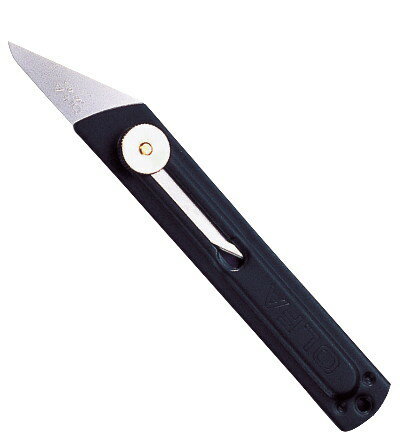 学校工作から一般作業まで、オール金属製のよく切れるベーシックな切り出しナイフです。 刃が収納できます。107×21mm