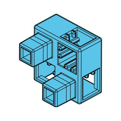 ブロック　ハーフB×8pcsブロック ハーフB：W20×H20×D10mmブロック：ABSヘッダー付OPP袋145×137×20mm