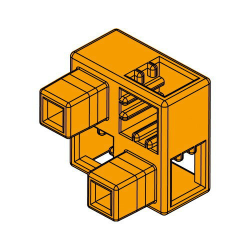 ブロック　ハーフB×8pcsブロック ハーフB：W20×H20×D10mmブロック：ABSヘッダー付OPP袋145×137×20mm