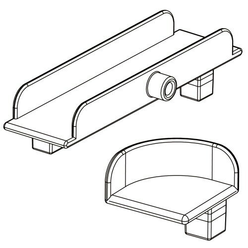 補助パーツ　レールA×3pcs、レールB×2pcs補助パーツ レールA：W76×H10×D20mm、レールB：W20×H10×D20mmブロック：ABSヘッダー付OPP袋145×137×20mm