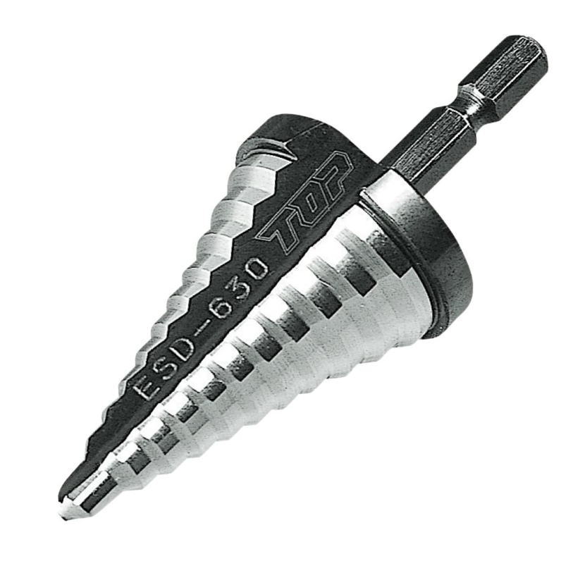 ★特徴★ ●色々なサイズの穴あけと穴の拡大修正に最適な切削工具です。 ●X型シンニング加工が施されており刃先が逃げません。 ●正確な位置に穴開けが可能です ●充電ドリルは12V以上をご使用ください ●被削材:鉄板（2mmまで）、ステンレス板...