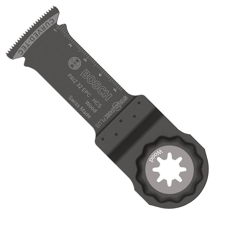 マルチツール用アクセサリー スターロックシステム 適用機種：GMF30-28、40-30、40-30L、18V-28(H)、50-36 用途：木材ポケット、深穴切断 刃幅：32mm 刃長：60mm 山数：18mm 木材：60mm 材質：炭素...